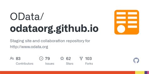 GitHub OData Odataorg Github Io Staging Site And Collaboration Repository For