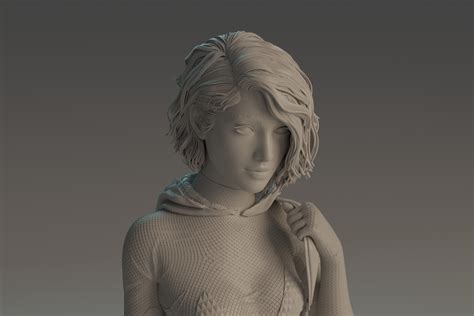 Artstation Gwen Stacy Statue Game Assets