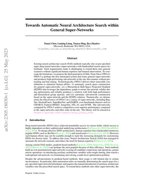 Pdf Towards Automatic Neural Architecture Search Within General Super Networks
