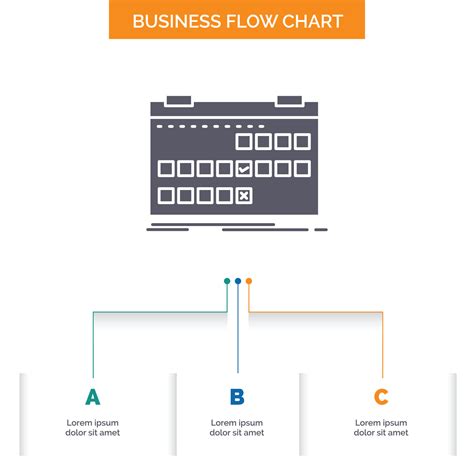 Calendar Date Event Release Schedule Business Flow Chart Design With 3 Steps Glyph Icon For