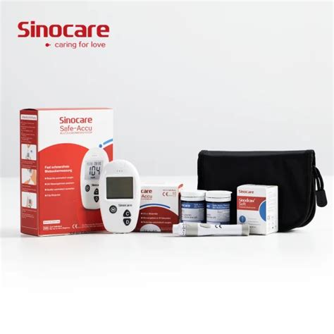 Sinocare Blood Glucose Meter Monitor Glucometer Kit Blood Glucose