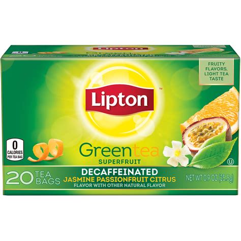 Lipton Green Tea Citrus Caffeine