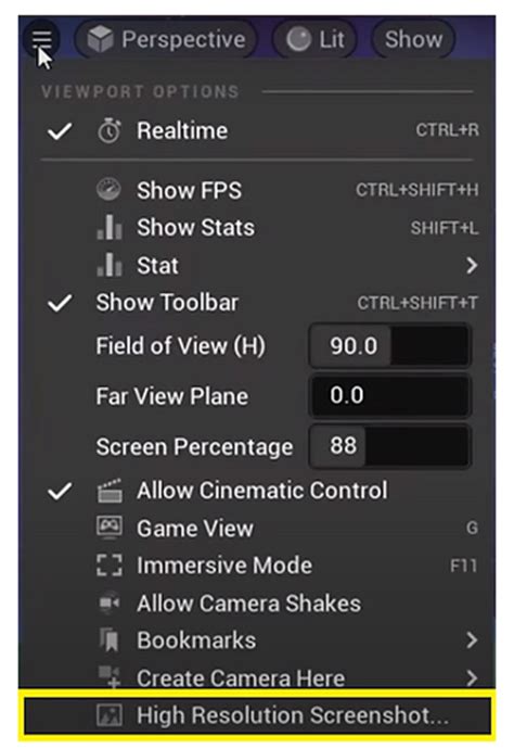 How To Take High Resolution Screenshots In Unreal Engine 5 Unreal