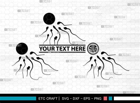 Sperm Monogram Sperm Silhouette Sperm Svg Male Anatomy Svg Semen