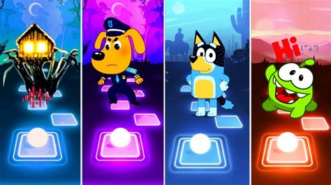 Spider House Head 🆚 Sheriff Labrador 🆚 Bluey Bingo Cartoon 🆚 Om Nom 🎶🎶