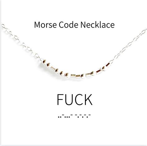 Fuck Morse Code Necklace Morse Code Necklace Morse Code Layering Necklace Unique Gift