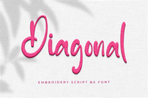 Diagonal Embroidery Font Embroidery Script Font Bx Embroidery Fonts Diagonal Font For