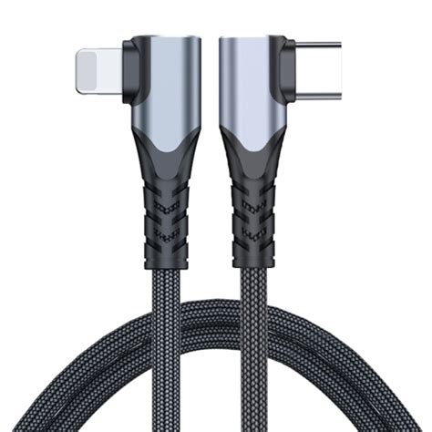 ADC 009 20W USB C Type C To 8 Pin Double Elbow Data Cable Length 1m