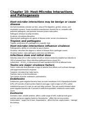 Chapter Host Microbe Interactions And Pathogenesis Docx Chapter Host Microbe
