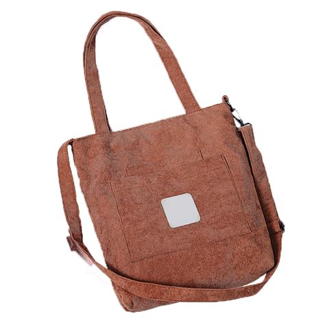 Women Corduroy Shoulder Bag Handbag Casual Crossbody Bag Vintage Bags
