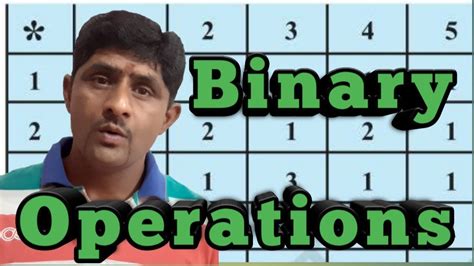 Binary Operations Class 12 Youtube
