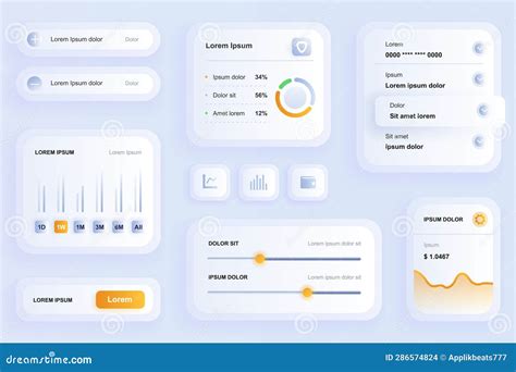 Gui Elements For Finance Mobile App Financial Management And Business