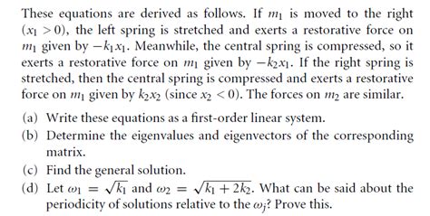 Solved Coupled Harmonic Oscillators In This Series Of Chegg Com