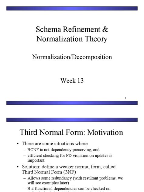 Schema Refinement And Normalization Theory Pdf Mathematical Concepts Applied Mathematics