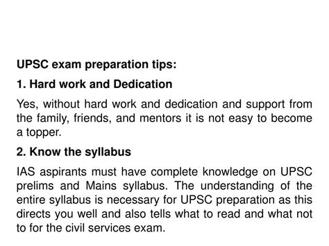 PPT UPSC Exam Preparation Tips By IAS Toppers PowerPoint Presentation ID 7935466