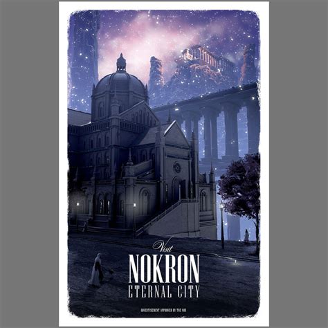 Nokron Eternal City Elden Ring Travel Poster Free Dlc Artwork