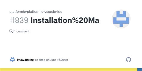 Installation 20manager · Issue 839 · Platformio Platformio Vscode Ide