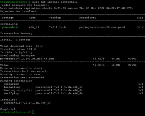 How To Install PowerShell On Fedora TecAdmin