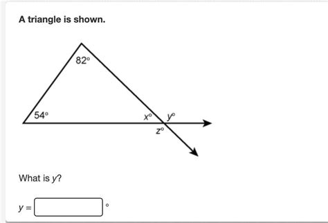 Free A Trinagle Is Shown What Is Y