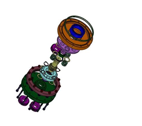 复杂的行星齿轮传动机构 Step 模型图纸下载 懒石网