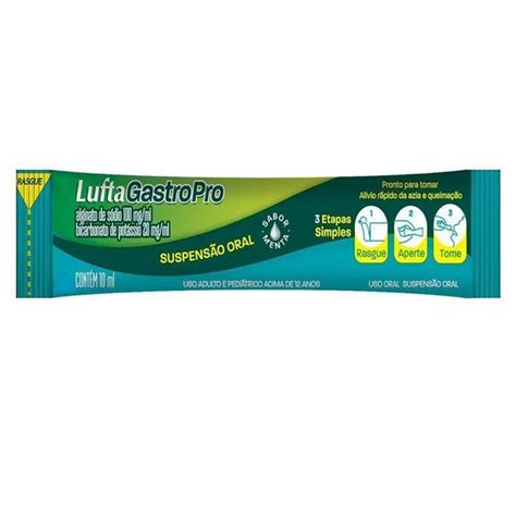 Luftagastropro 100mgml 20mgml Envelope Com 10ml De Suspensão De