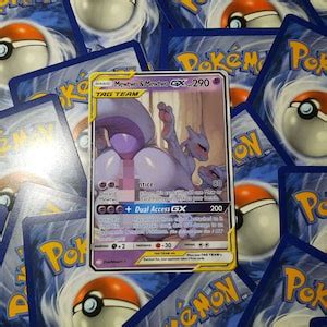 Mewtwo X Mewtwo Female Tag Team Custom NSFW Adult Full Art Card Etsy