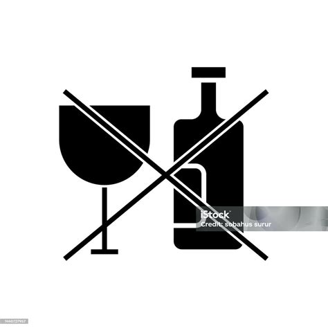 유리와 십자형 기호가 있는 병 글리프 아이콘 그림 무알콜 아이콘에 적합합니다 포장과 관련된 아이콘입니다 간단한 벡터 디자인 편집