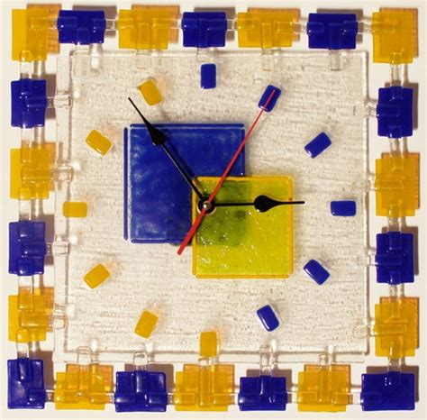 Часы: витраж, фьюзинг, роспись | Купить часы ручной работы, витражи ...