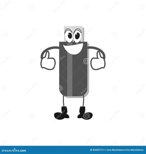 The Memory Card Flash Map Animated Comic Cartoon Stock Image 82859773