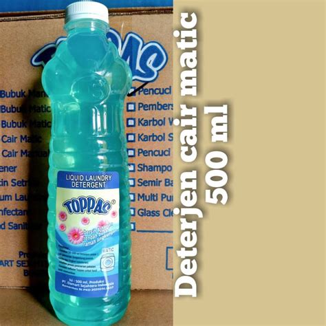 Deterjen Cair Matic 500 Ml Cuci Pakai Mesin Merk Toppas Lazada Indonesia