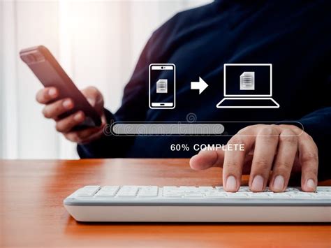 File Transfer Data Migration Transmission Backup Files Concept