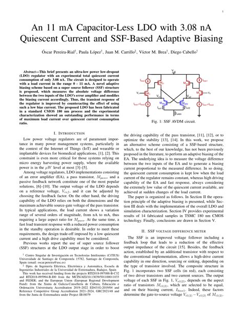 Pdf An 11 Ma Capacitor Less Ldo With 308 Na Quiescent Current And