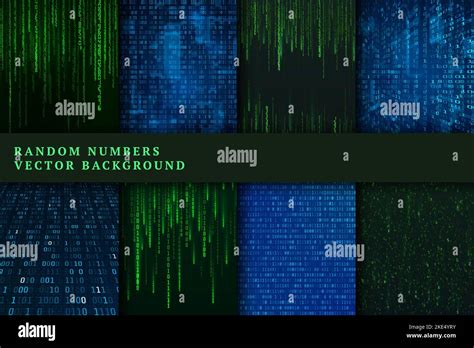 Binary Code Background Set Random Numbers Stream Digital Data Coding
