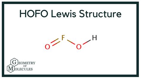 Hofo Lewis Structure How To Draw The Lewis Structure For Hofo