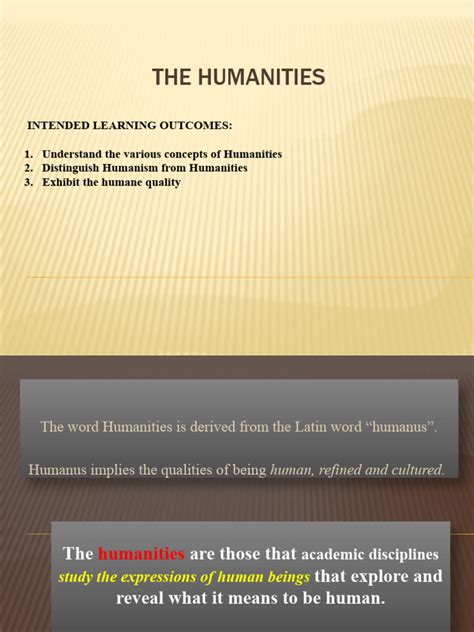 Humanities Intro Ppt 1 Download Free Pdf Humanities The Arts