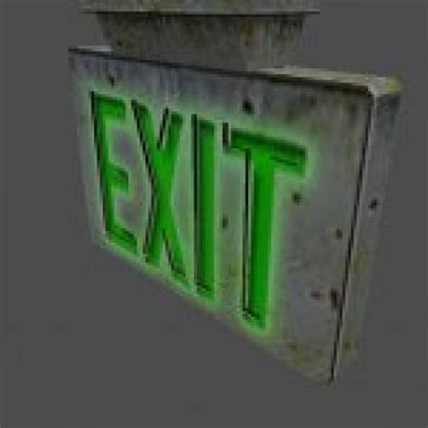 Exit Ceiling Markers Signs Logos Architecture Various Models Goldsrc Warehouse HL1