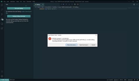 New File Saved Using Windows Path Format When In Wsl Mode · Issue 93110 · Microsoftvscode · Github