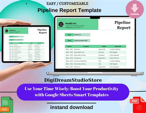 Editable Pipeline Report Template Easy Digital Download For Sales Teams Project Managers Etsy