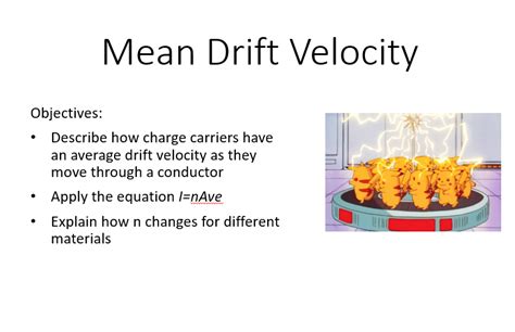 Mean Drift Velocity Teaching Resources