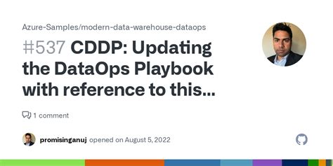 Cddp Updating The Dataops Playbook With Reference To This New Sample · Issue 537 · Azure
