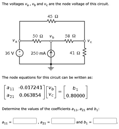 Solved The Voltages Va Vb And Vc Are The Node Voltage Of Chegg Com
