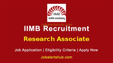 Iimb Research Associate 2025 Job Notification