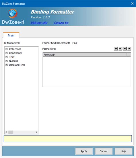 Dwzone Dreamweaver Extensions Binding Formatter For Asp Pages