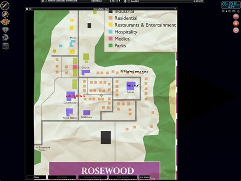 Карта Project Zomboid Rosewood