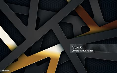 추상 검정색과 금색 차원 선 삼각형 육각형 질감 배경 Eps10 벡터 금색에 대한 스톡 벡터 아트 및 기타 이미지 금색 추상적인 3차원 형태 Istock