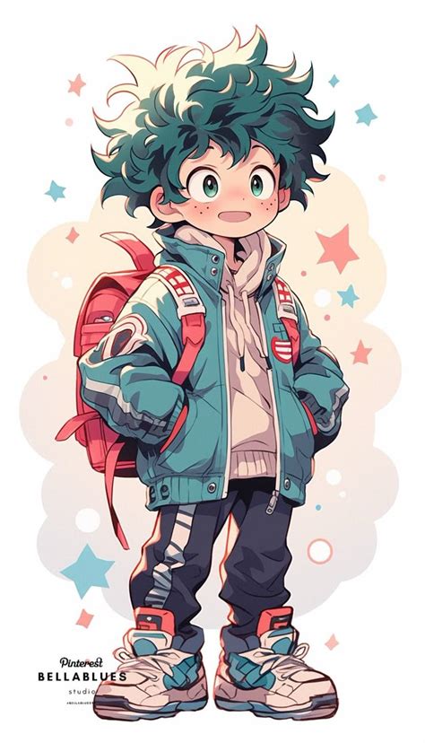 Tiny Hero Discover The Cute And Brave Style Of Young Izuku Midoriya In This Illustration