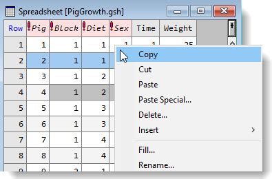 Selecting A Cell Range Genstat Knowledge Base 2023