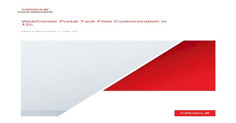 Pdf Webcenter Portal Task Flow Customization In 12cwebcenter