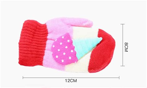 Теплые вязаные перчатки для детей от 0 до 3 лет зимние толстые детские рукавицы для мальчиков и