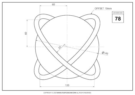 2D CAD EXERCISES 78 STUDYCADCAM